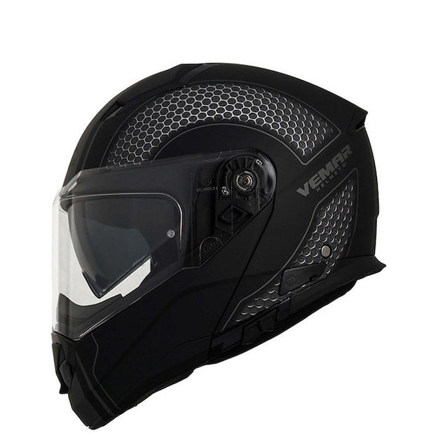 קסדה נפתחת VEMAR HIVE SHARKI שחור/אפור | אבזריון אביזרים לרוכב